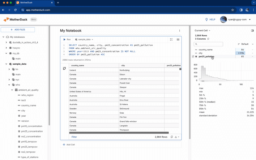 MotherDuck: For Data Teams