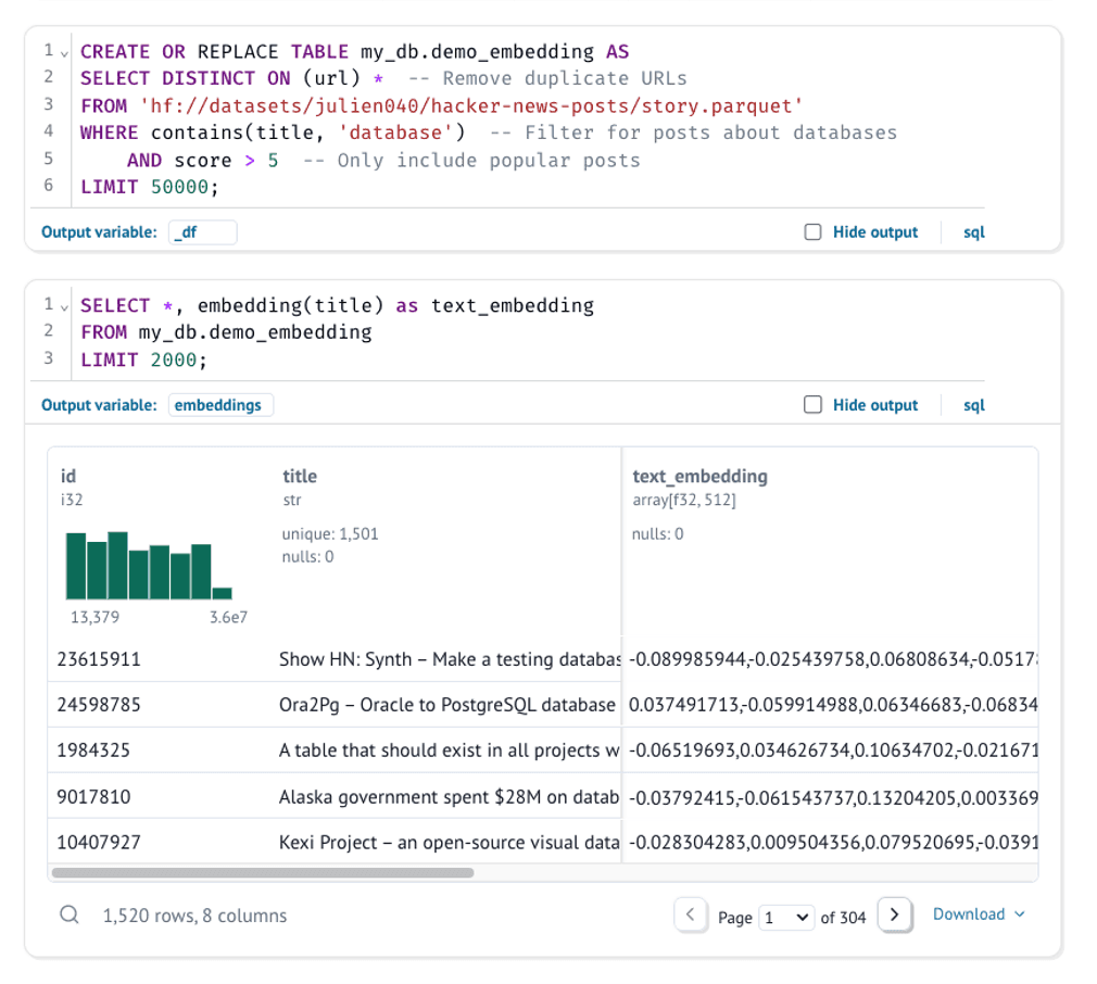 Visualizing text embeddings using MotherDuck and marimo - MotherDuck Blog