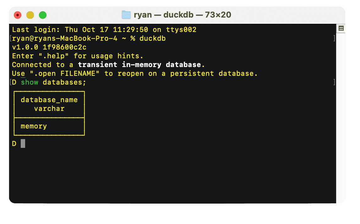 DuckDB in Action - Chapter 2 - Getting Started with DuckDB